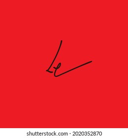Le Signature Initial Logo Template Vector Stock Vector (Royalty Free ...