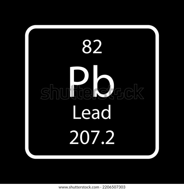 Lead Symbol Chemical Element Periodic Table Stock Vector (Royalty Free ...