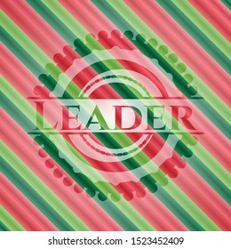 Leader Christmas Style Emblem Vector Illustration Stock Vector (Royalty ...