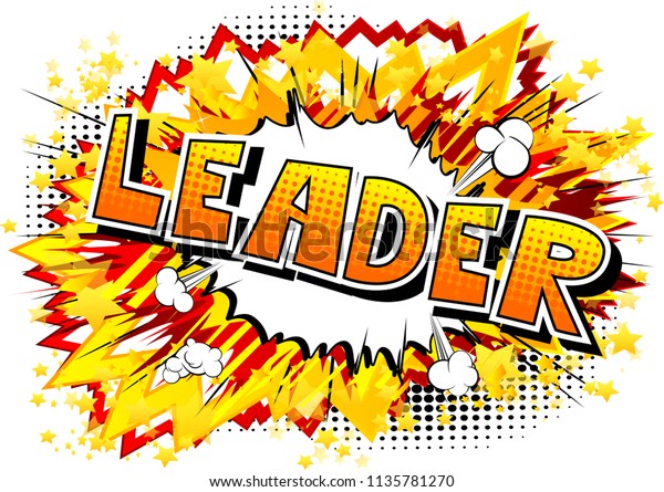 Leader Comic Book Style Word On: vector de stock (libre de regalías ...