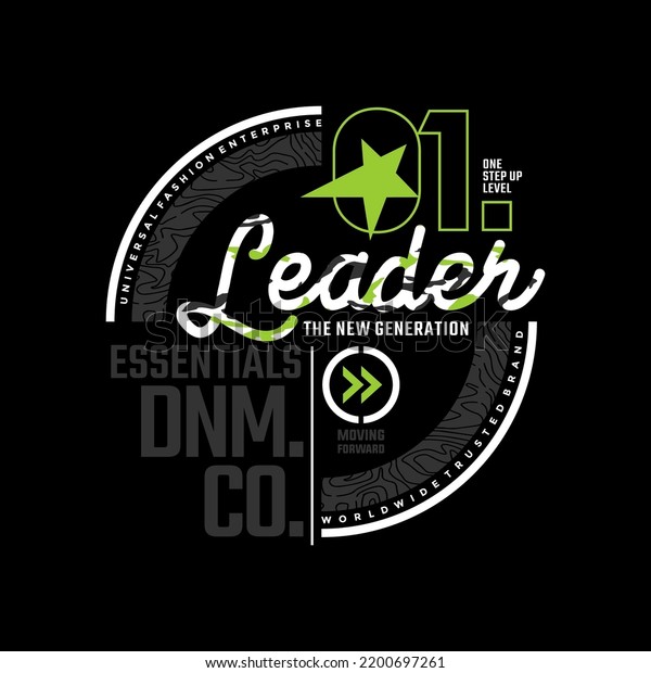 Leader Denim Essential Modern Stylish Typography Stock Vector (Royalty ...