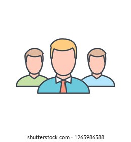 Leader Group Vector Icon Sign Icon Stock Vector (Royalty Free ...