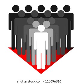 3,964 People following leader Stock Vectors, Images & Vector Art ...