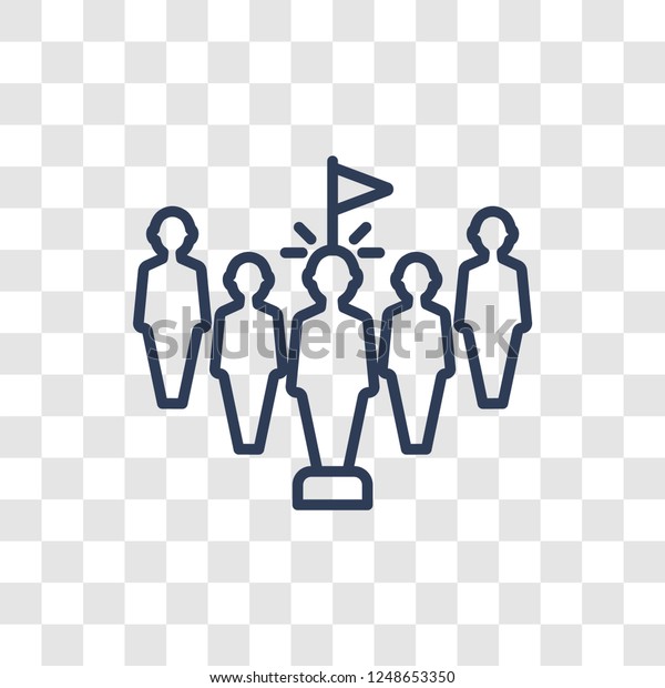 Leader icon. Trendy linear Leader logo concept on transparent ...