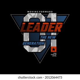 Leader New Generation Modern Stylish Typography Stock Vector (Royalty ...