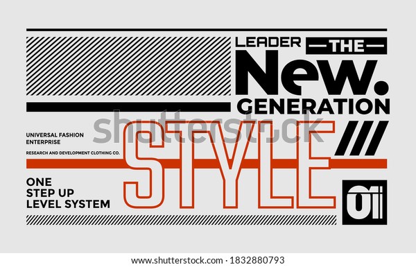 Leader New Generation Modern Stylish Typography Stock Vector (Royalty ...