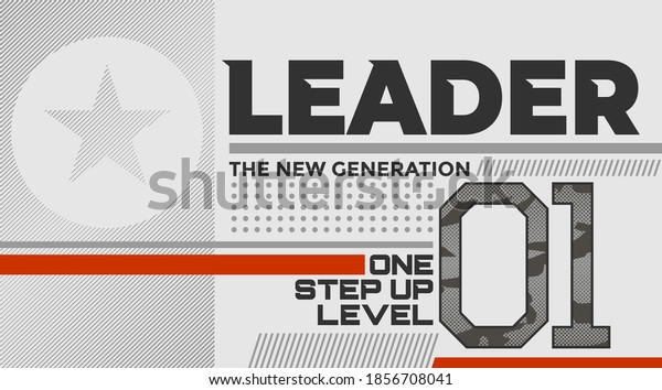 Leader New Generation Modern Stylish Typography Stock Vector (Royalty ...
