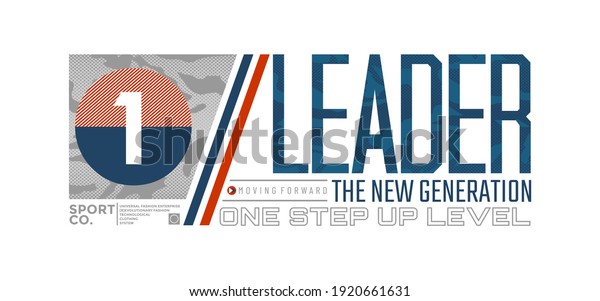 Leader New Generation Modern Stylish Typography Stock Vector (Royalty ...