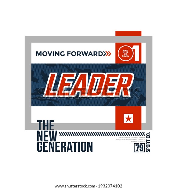 Leader New Generation Modern Stylish Typography Stock Vector (Royalty ...