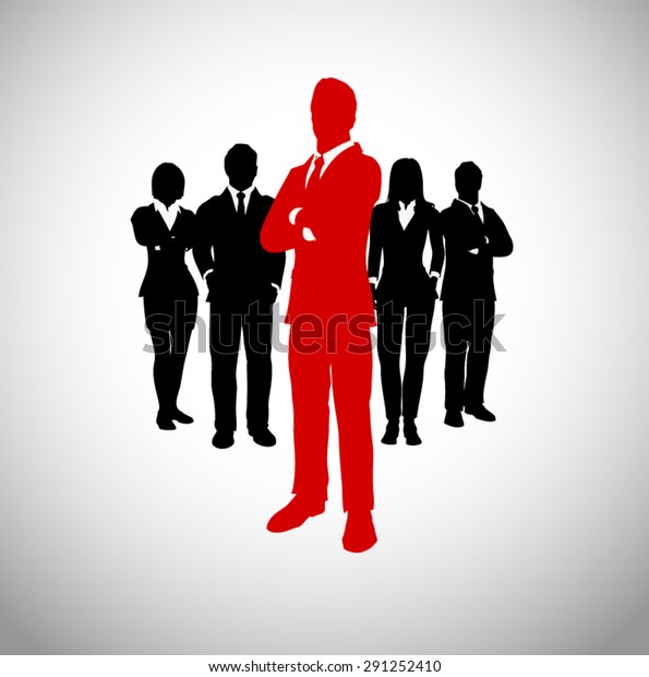 Leader Team Executives Successful Team Executives Stock Vector (Royalty ...