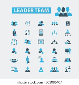 Leader Team Icons Stock Vector (Royalty Free) 501086407