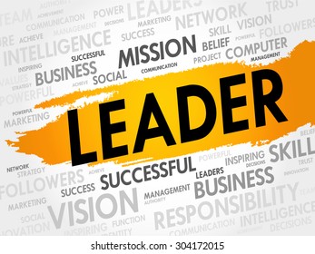 Leader Word Cloud Business Concept Stock Vector (Royalty Free ...