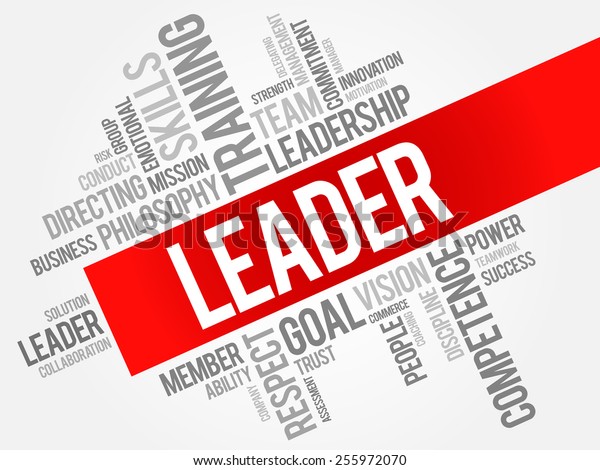 Leader Word Cloud Business Concept Stock Vector (Royalty Free) 255972070