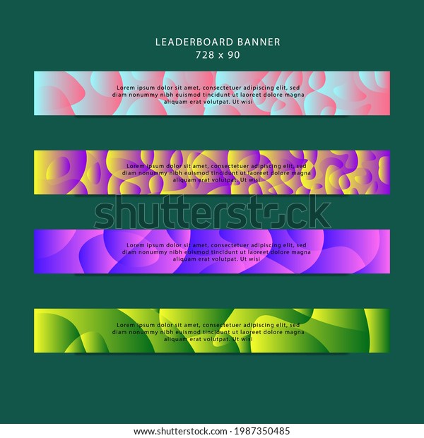 Leaderboard Banner Template Design Abstract Modern Stock Vector ...