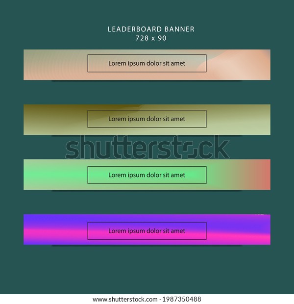 Leaderboard Banner Template Design Abstract Modern Stock Vector ...