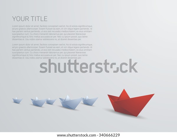 Leadership Business Concept Vector Red Paper Stock Vector (Royalty Free ...