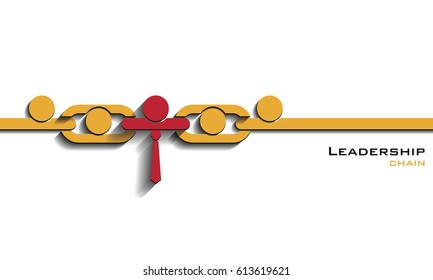 Leadership Chain Concept Vector Stock Vector (Royalty Free) 613619621 ...