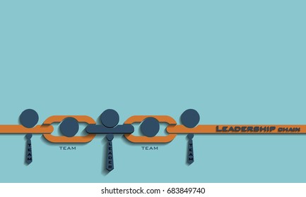 Leadership Chain Concept Vector Stock Vector (Royalty Free) 615732716