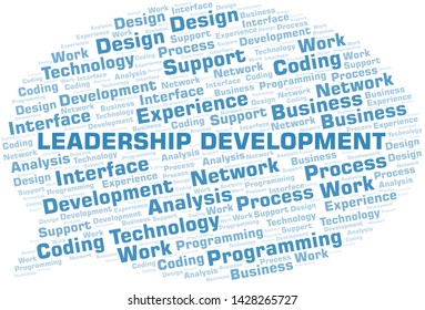 Leadership Development Word Cloud Wordcloud Made Stock Vector (Royalty ...