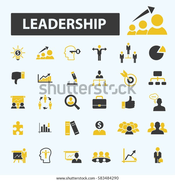 iconos de liderazgo: vector de stock (libre de regalías) 583484290 ...