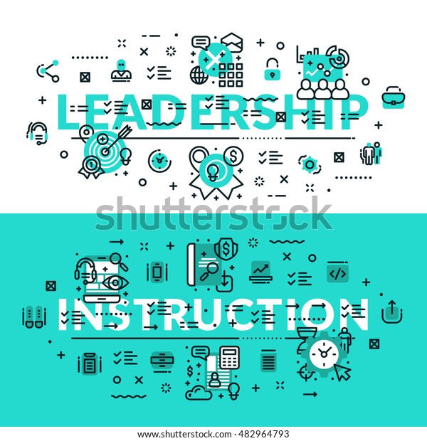 Leadership Instruction Heading Title Web Banner Stock Vector (Royalty ...