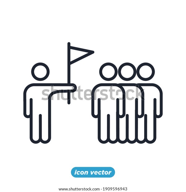 Leadership Traits Icon Development Teamwork Symbol Stock Vector ...