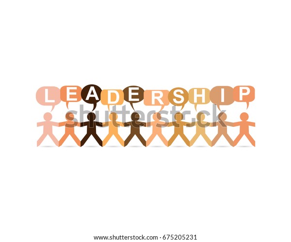 Leadership Word Speech Bubbles Cut Out: vector de stock (libre de ...