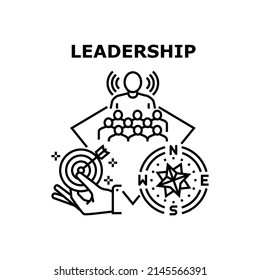 Leadership Work Vector Icon Concept Businessman Stock Vector (Royalty ...