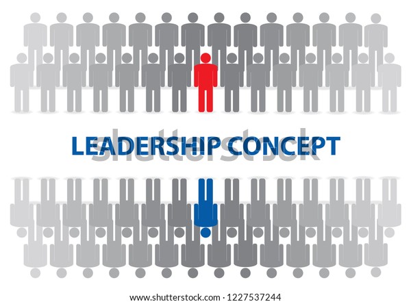 Leadership Working Teams Concept Vector Illustration Stock Vector ...