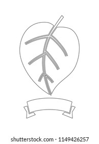 Leaf Banner Outline Icon Stock Vector (Royalty Free) 1149426257 ...