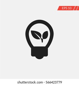 Leaf Bulb Vector Icon Stock Vector (Royalty Free) 566423779 | Shutterstock