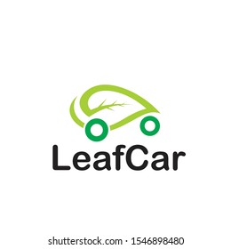 Car Leaf Icon Logo Design Template Stock Vector (Royalty Free ...