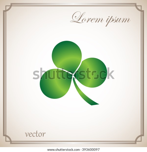 Leaf Clover Sign Icon Ecology Concept Stock Vector (Royalty Free ...