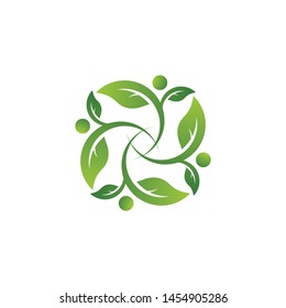 Leaf Community Logo Template Stock Vector (Royalty Free) 1454905286 ...