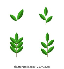 Leaf Icon Vector Green Color Stock Vector (Royalty Free) 750903205 ...