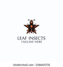 Leaf Insects Logo Design Icon Template Stock Vector (Royalty Free ...