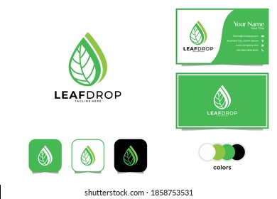 Nature Drop Plant Logo Design Modern Stock Vector (Royalty Free) 1899397975