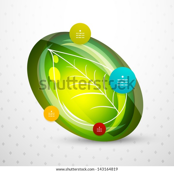 Leaf Nature Infographics Modern Vector Template Stock Vector (Royalty ...