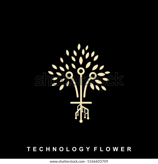 Leaf Technology Line Art Illustration Vector Stock Vector (Royalty Free ...