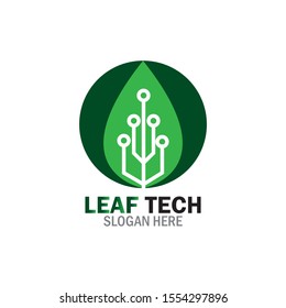 Green Leaf Technology Logo Design Organic Stock Vector (Royalty Free) 1751323601 | Shutterstock