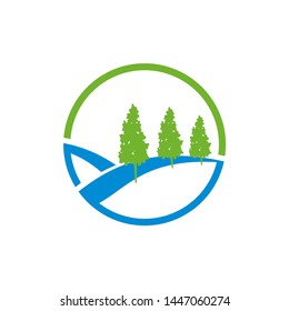 Leaf Tree Lawn Grass Logo Design Stock Vector (Royalty Free) 1447060274 ...