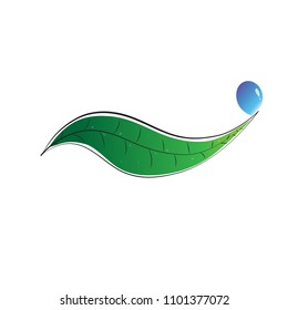 Leaf Water Splash Isolated On White Stock Vector (Royalty Free ...
