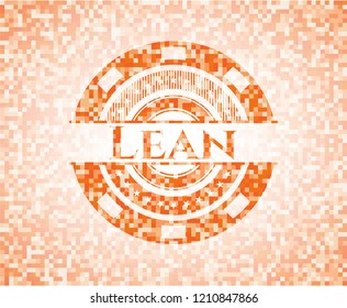 Lean Abstract Orange Mosaic Emblem Stock Vector (Royalty Free ...