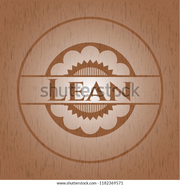 Lean Badge Wood Background Stock Vector (Royalty Free) 1182369571 ...