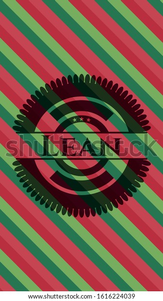 Lean Christmas Colors Style Emblem Vector Stock Vector (Royalty Free ...