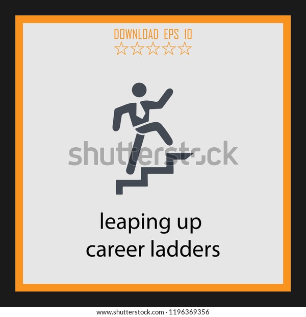 Leaping Career Ladders Vector Icon Stock Vector (Royalty Free ...