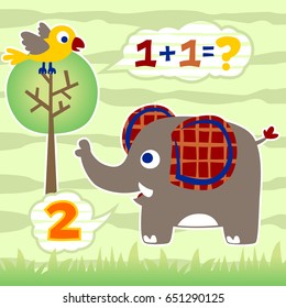 Learn Count Funny Animals Vector Cartoon Stock Vector (Royalty Free ...