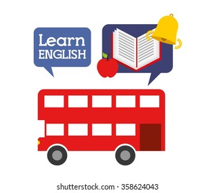 Learn English Design Stock Vector (Royalty Free) 358624043 | Shutterstock