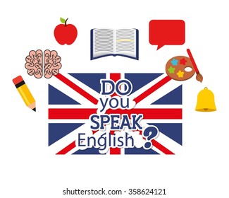 Learn English Design Stock Vector (Royalty Free) 358624121 | Shutterstock