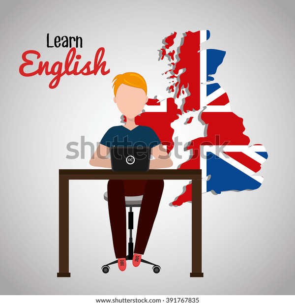 Learn English Design Stock Vector (Royalty Free) 391767835
